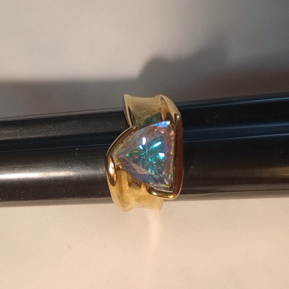 Jewelry | Aurora Borealis Trillion Cz Technibond Ring | Poshmark